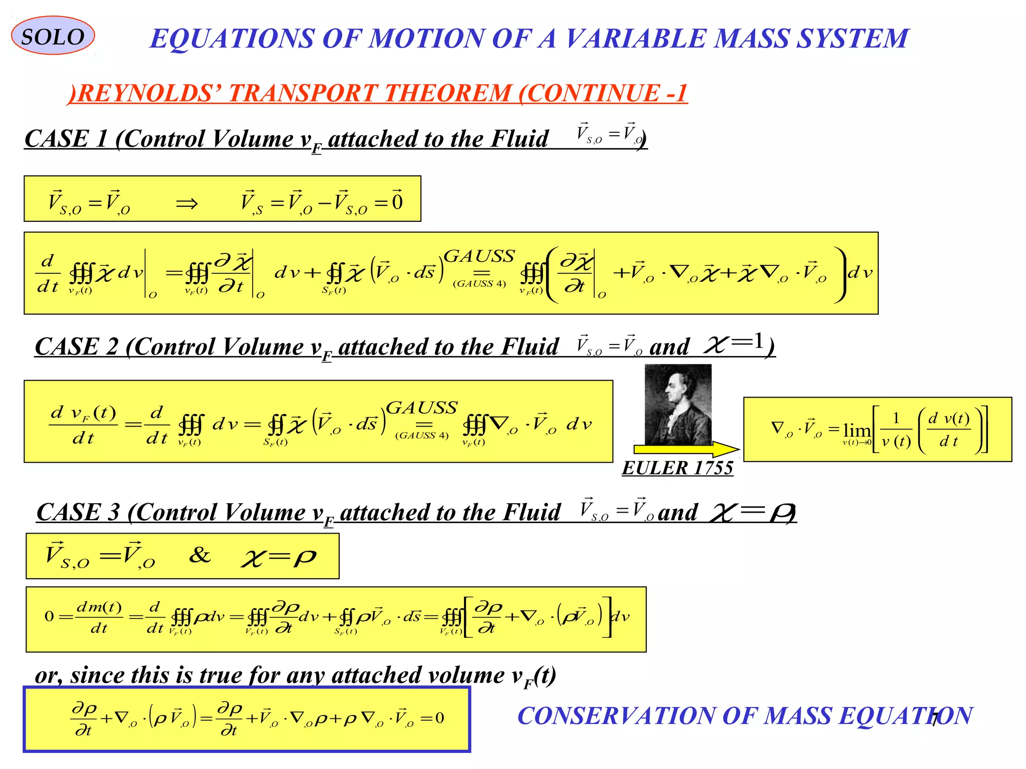 Equation of motion of a variable mass system2 | PPT