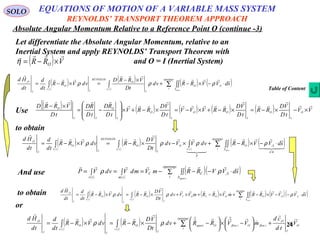 Equation of motion of a variable mass system2 | PPT