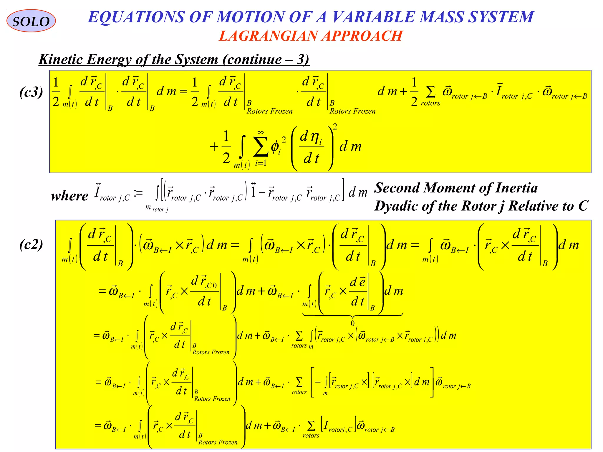 Equation of motion of a variable mass system3 | PPT