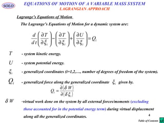 Equation of motion of a variable mass system3 | PPT