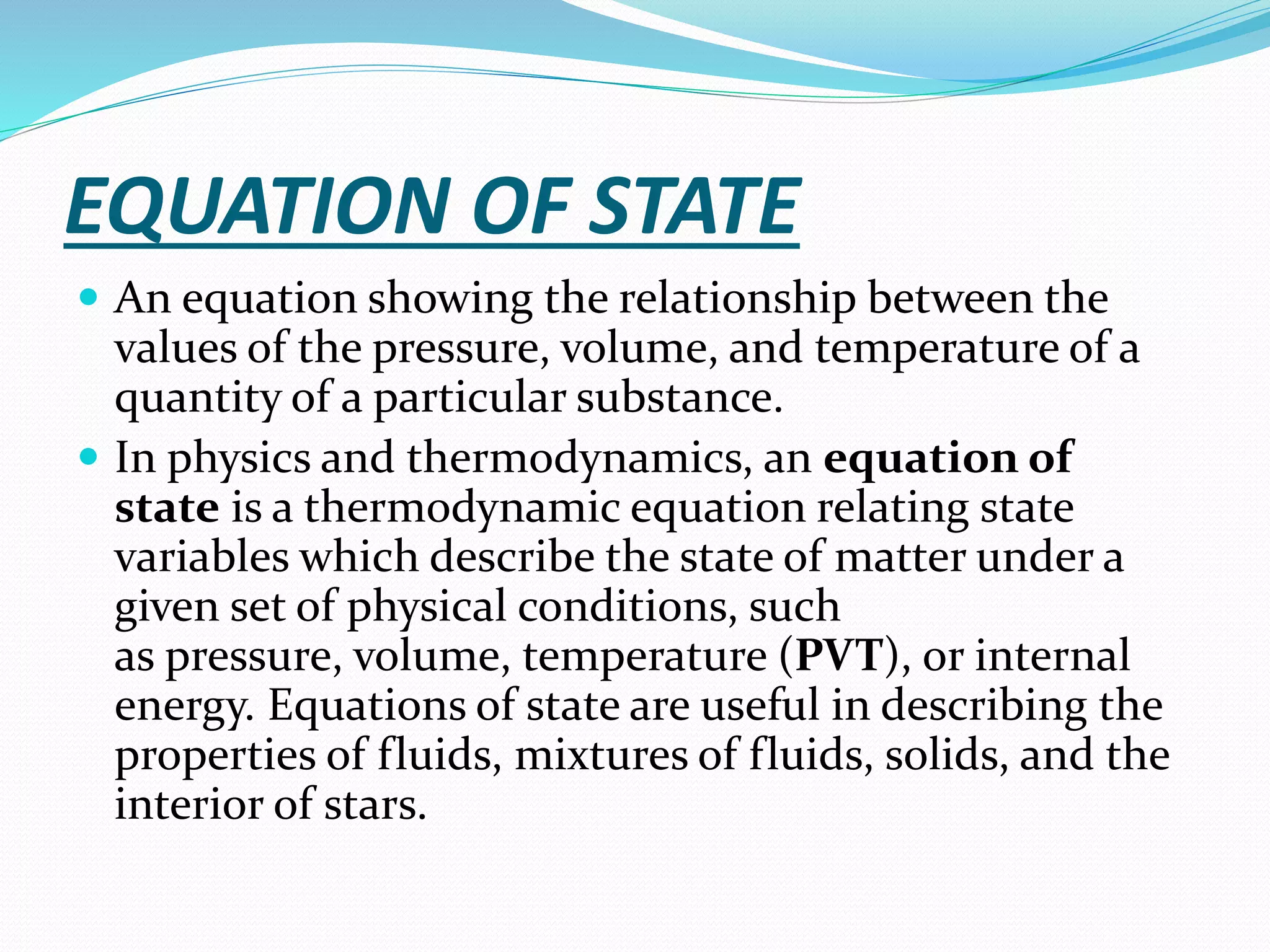 Equation of state2 | PPTX