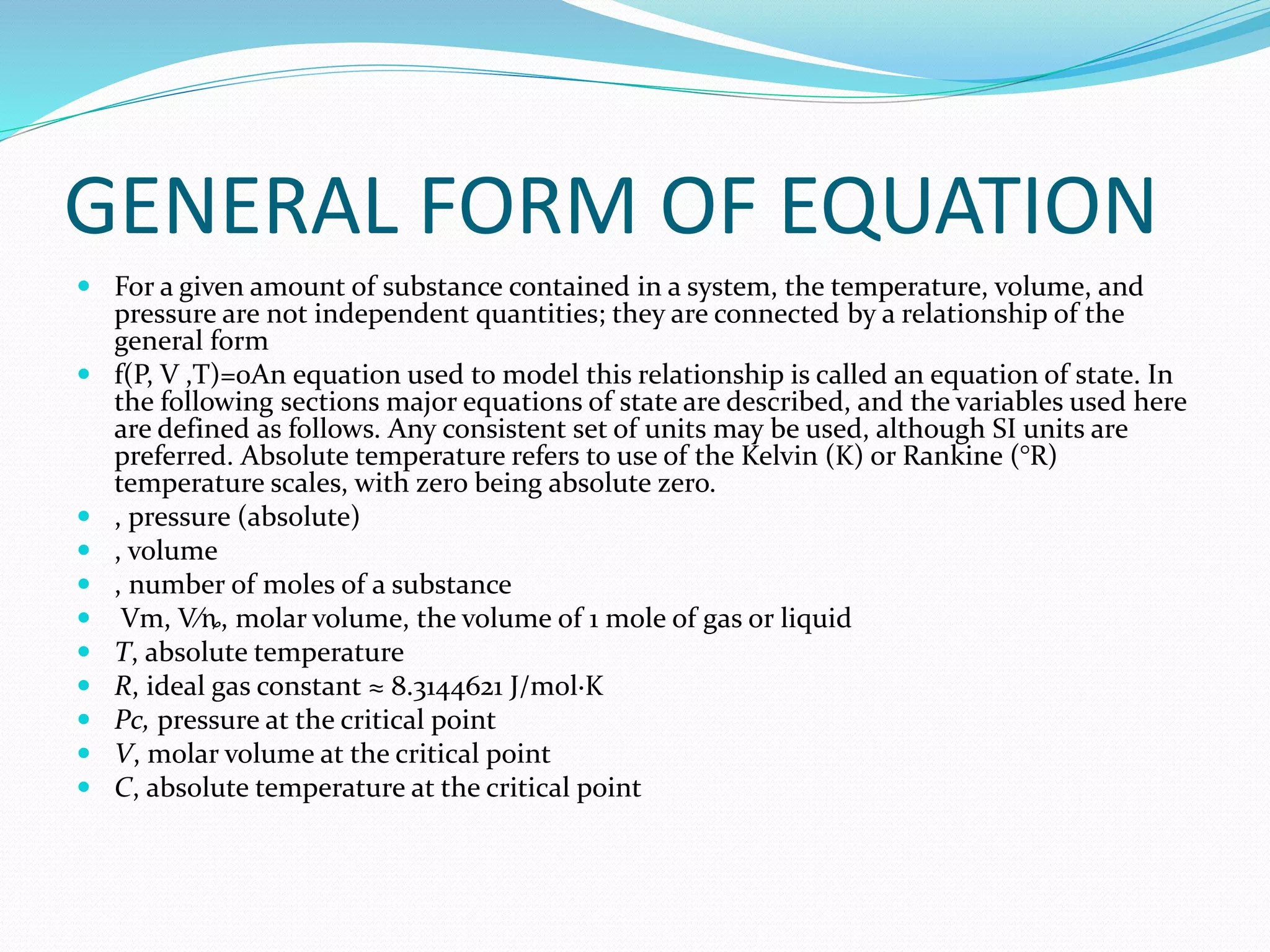 Equation of state2 | PPTX