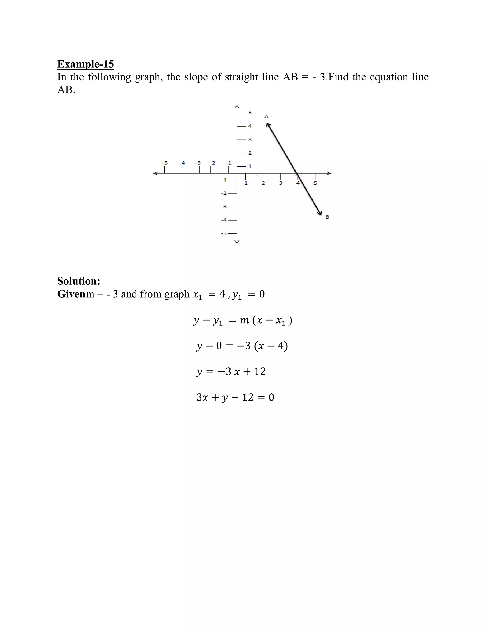 Equation of straight line | PDF