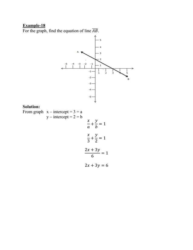 Equation of straight line | PDF