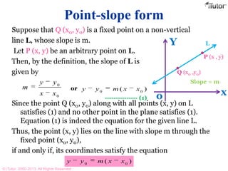 Equations of Straight Lines | PPTX