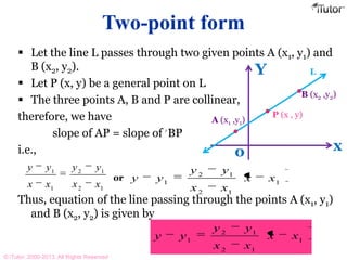 Equations of Straight Lines | PPTX