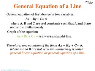 Equation of Strighjt lines | PPT