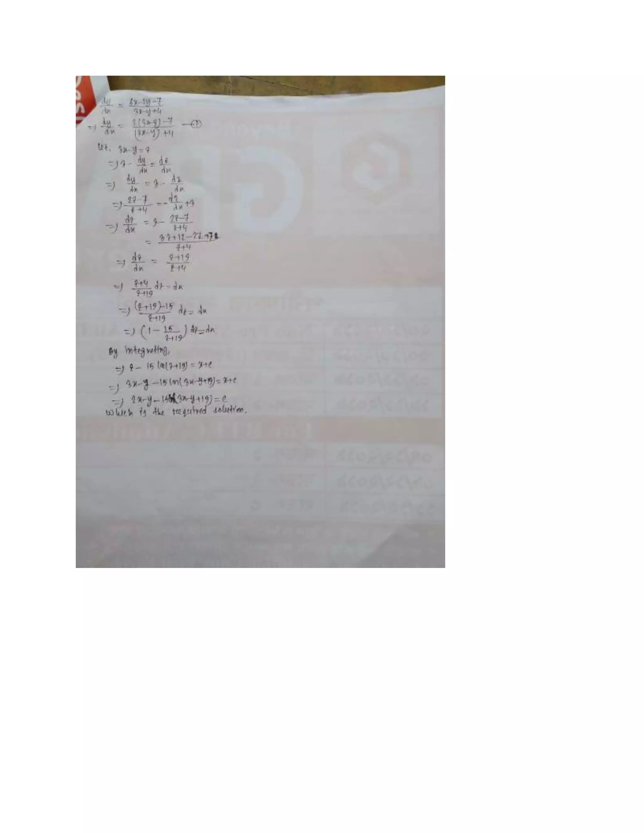 Equation reducible to homogeneous differential eqn | DOCX