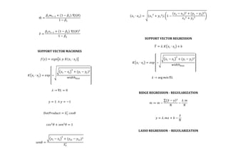 Some Equations for MAchine LEarning | PPT