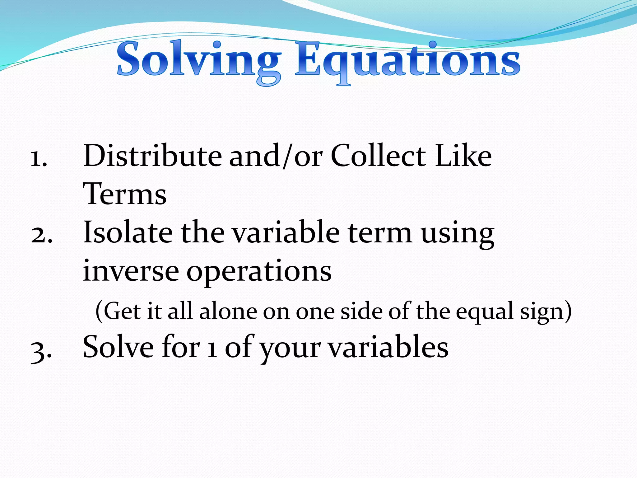 Equations Presentation | PPT