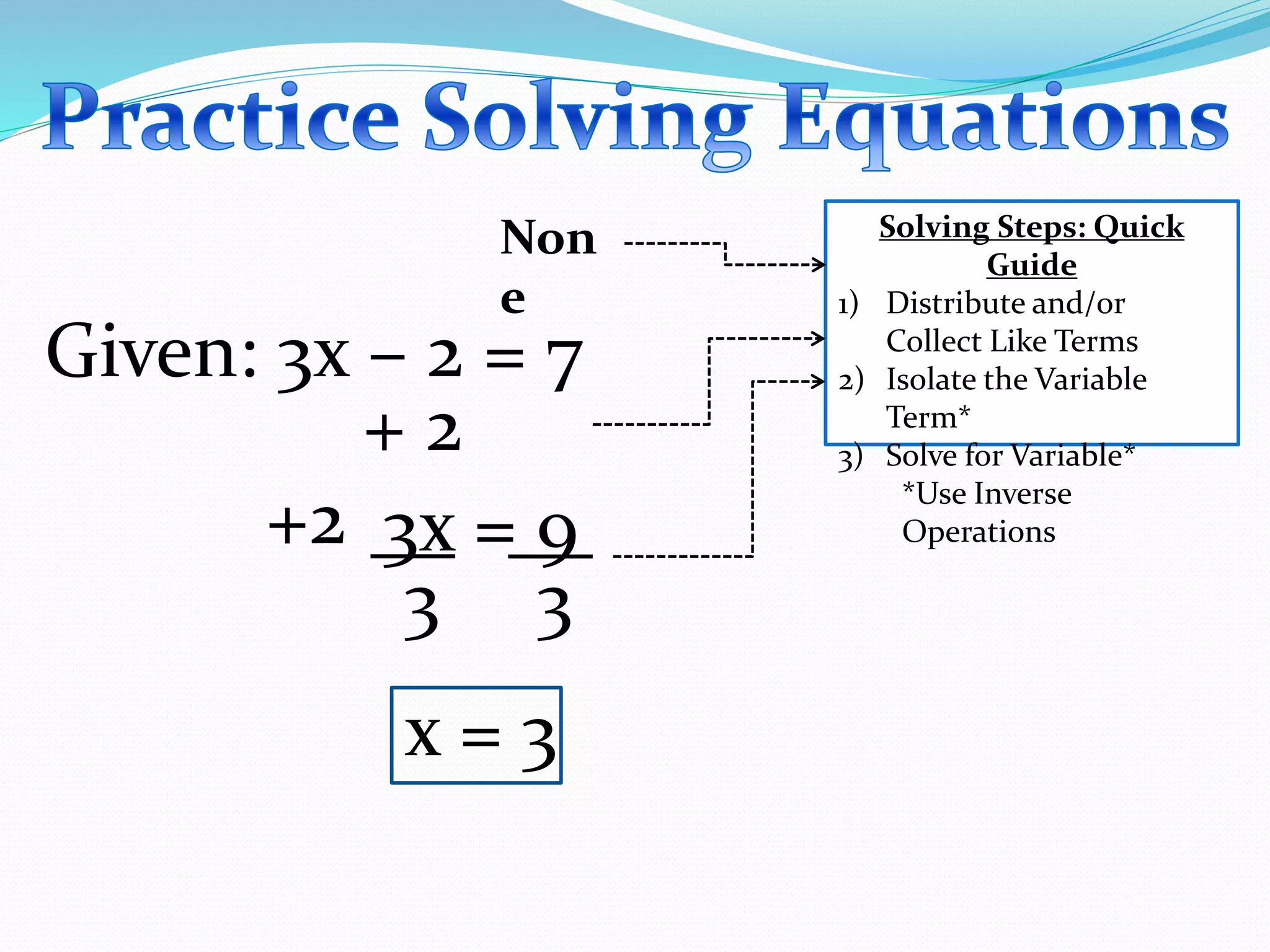 Equations Presentation | PPT