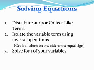 Equations Presentation | PPT