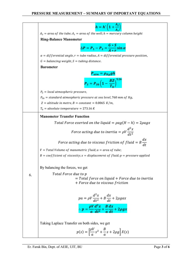 Equations_2_Industrial Instrumentation - Pressure Measurement Important ...