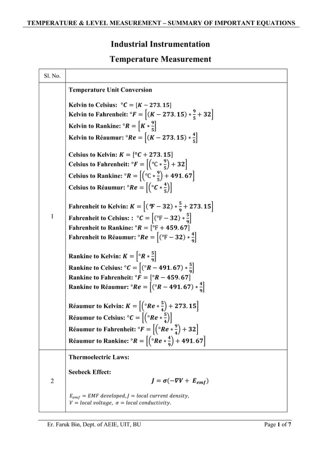 Equations_3_Industrial Instrumentation - Temperature & Level ...