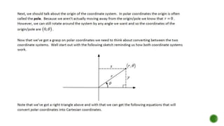 Equations in Polar Coordinates | PPT