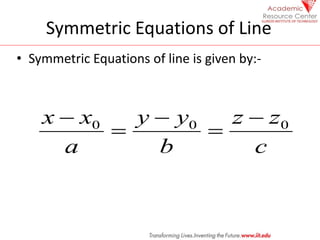 Equations lines planes | PDF