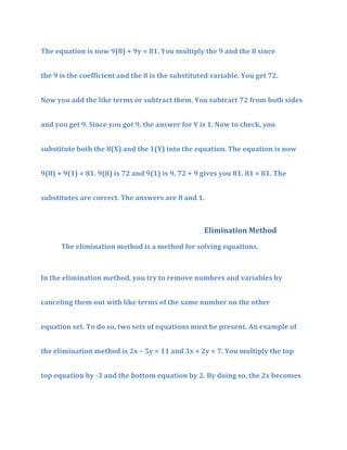 Equations math project | DOCX