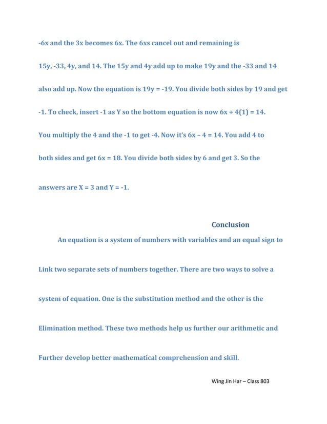 Equations math project | PDF