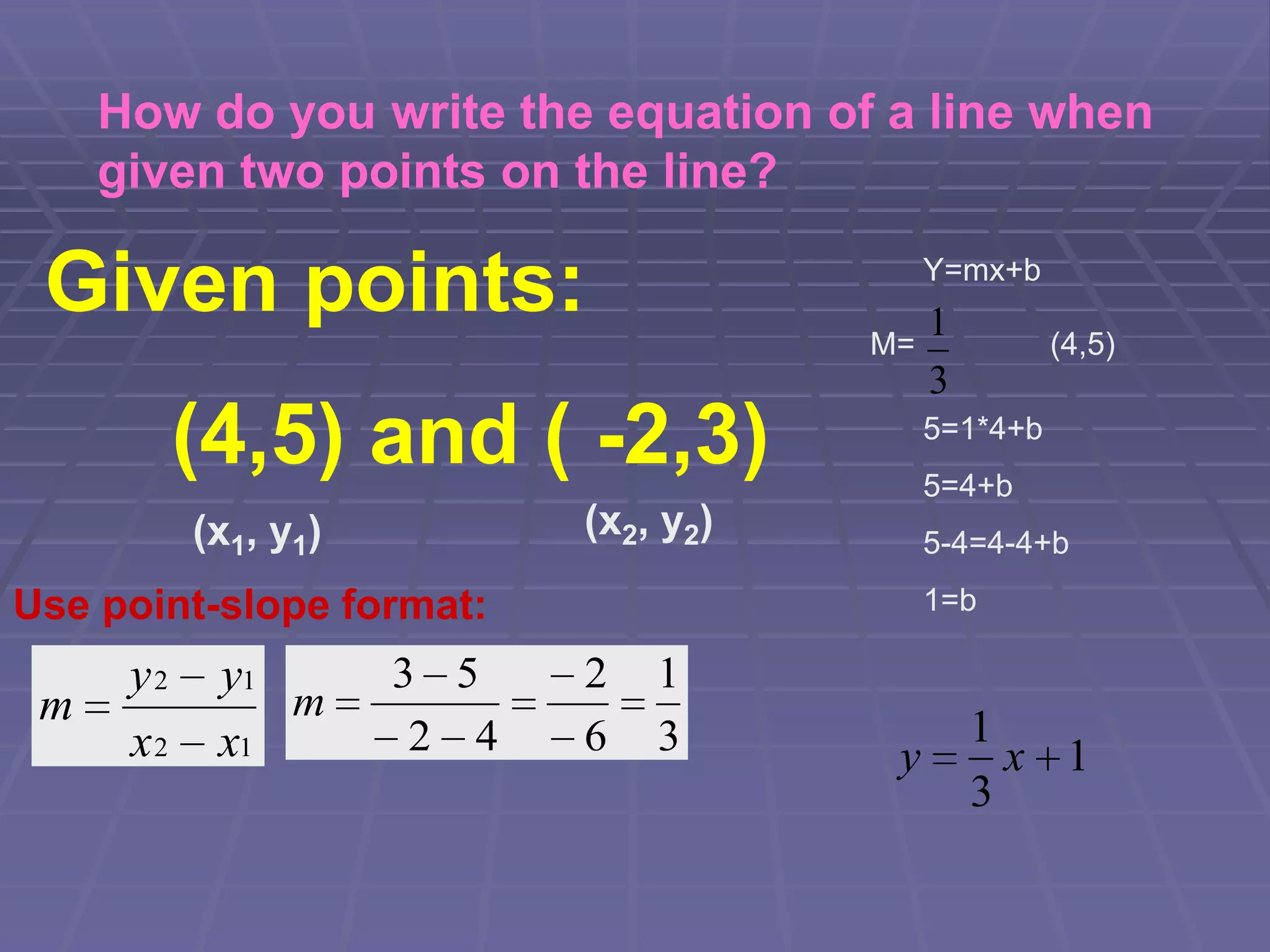 Equations of a line ppt | PPTX