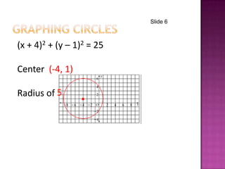 Equations of circles power point | PPTX