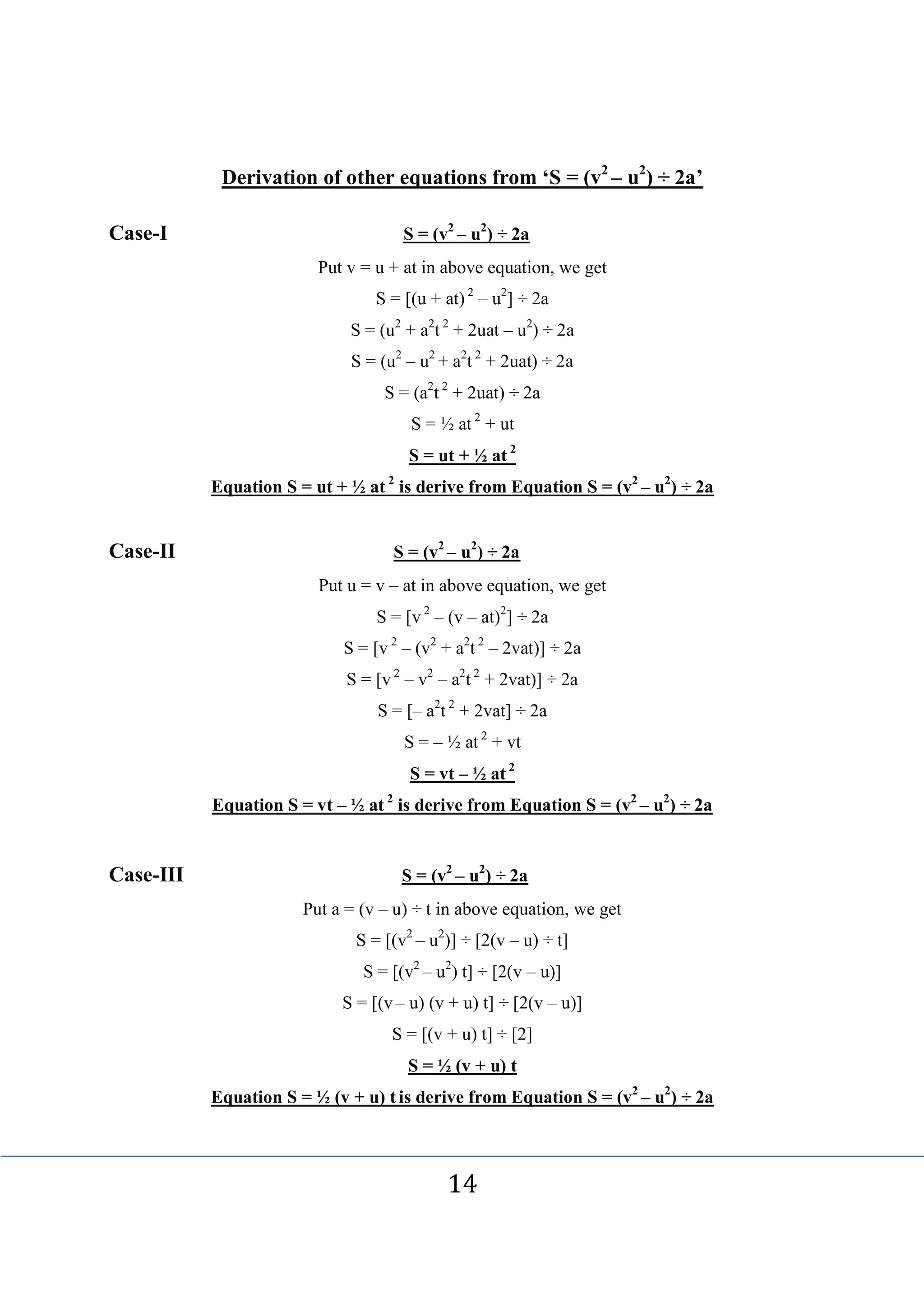 Whole Procedure of Equations of motion. | PDF