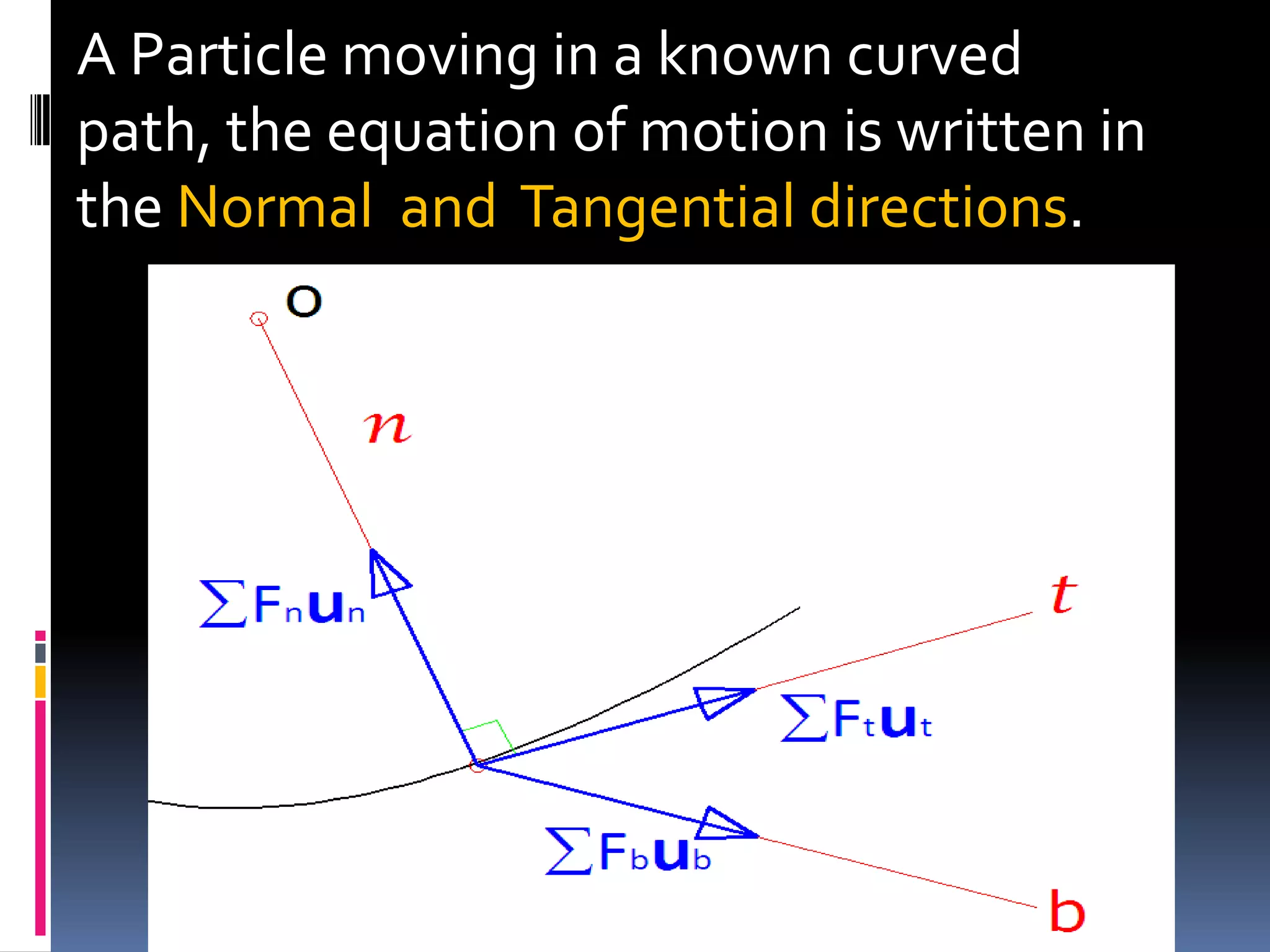 Equations of motion normal & tangential | PPTX