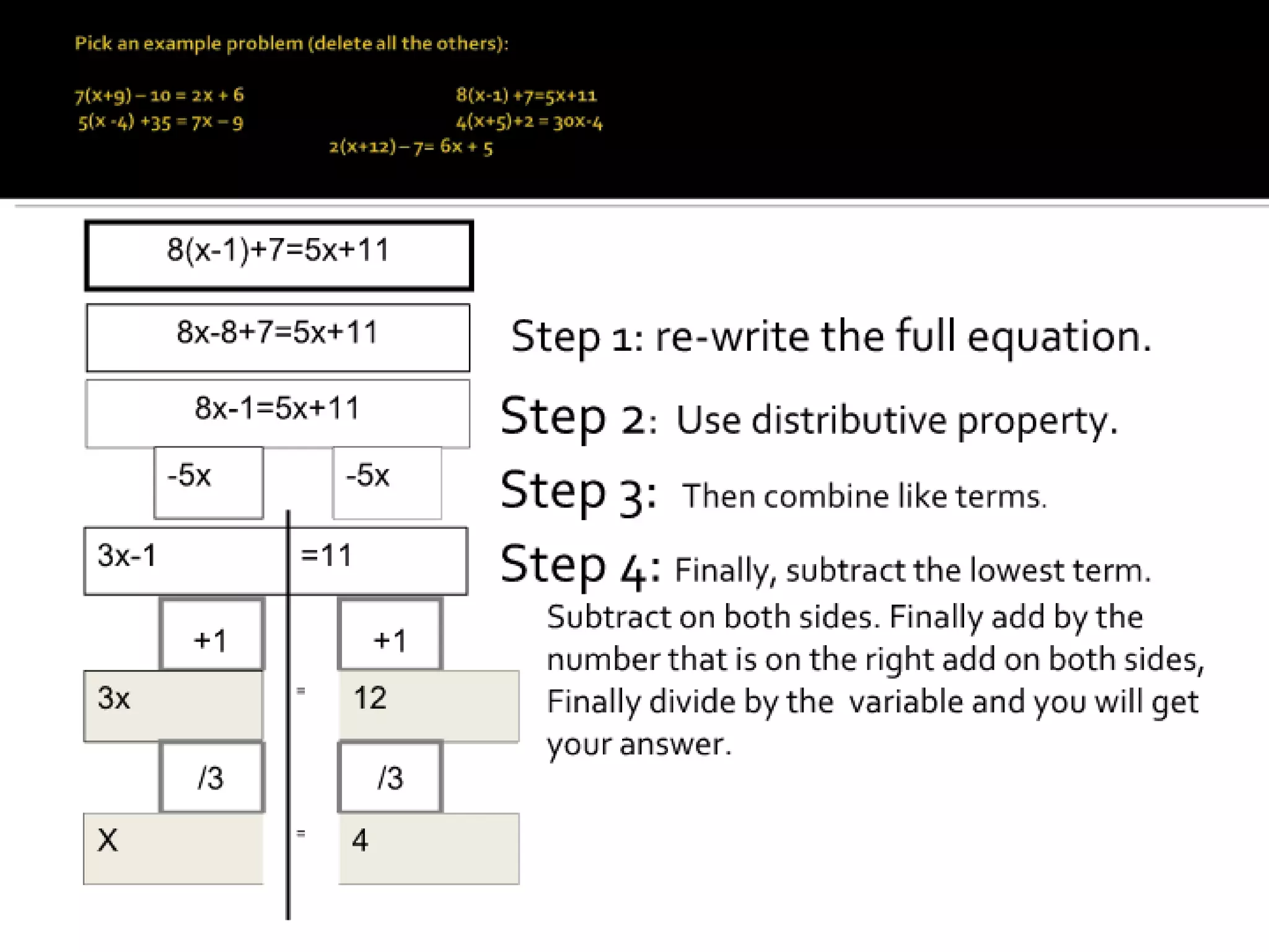 Equations powerpoint | PPT