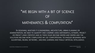 Equations, Probability & Algorithms | PPT