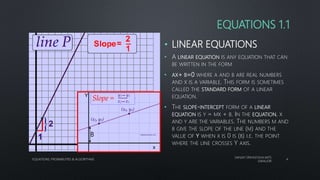 Equations, Probability & Algorithms | PPT