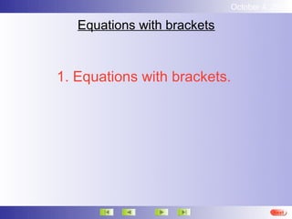 Equations with brackets | PPT