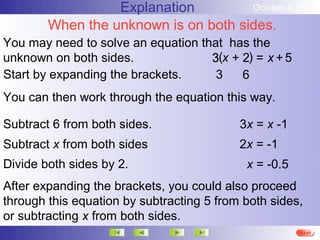Equations with brackets | PPT