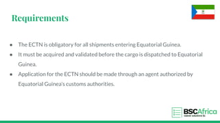 Equatorial Guinea ECTN Certificate Procedure BSC Africa | PDF
