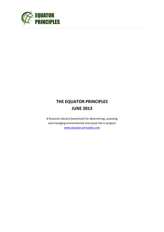Equator principles III | PDF