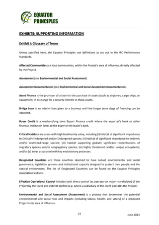 Equator principles III | PDF
