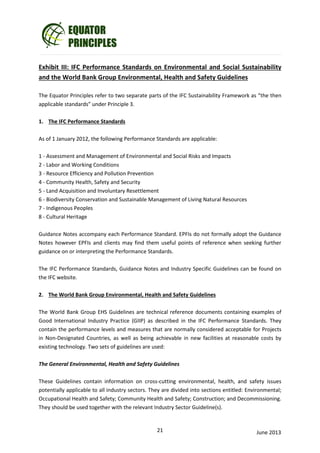 Equator principles III | PDF