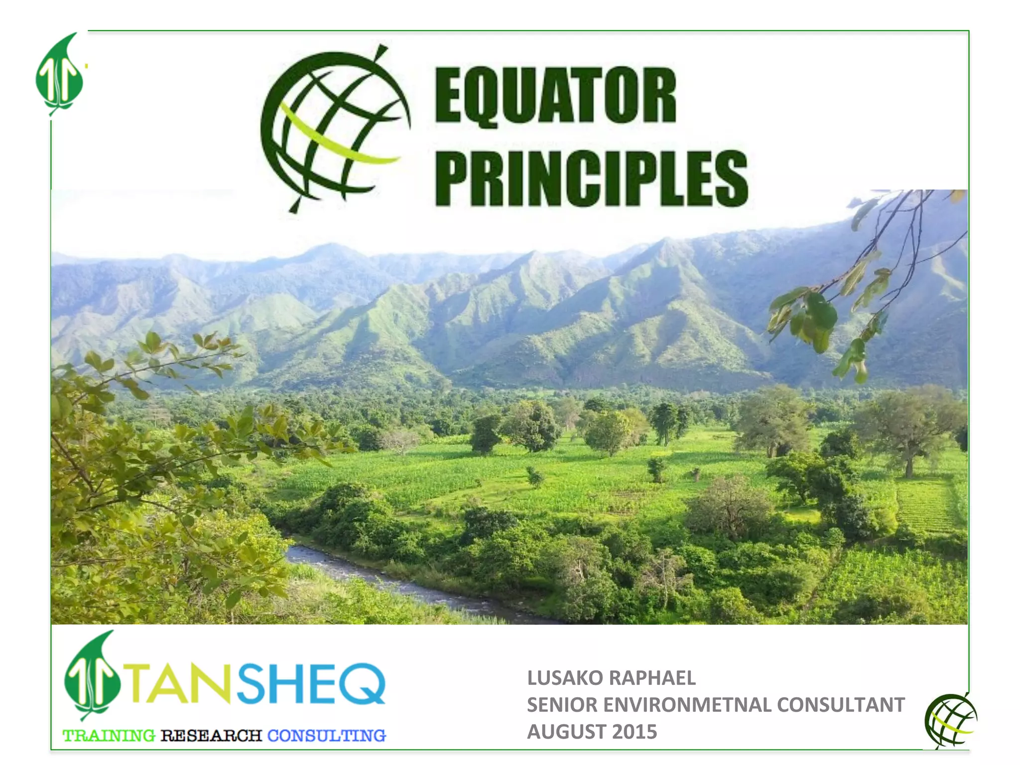 Equator principles presentation by tansheq | PDF
