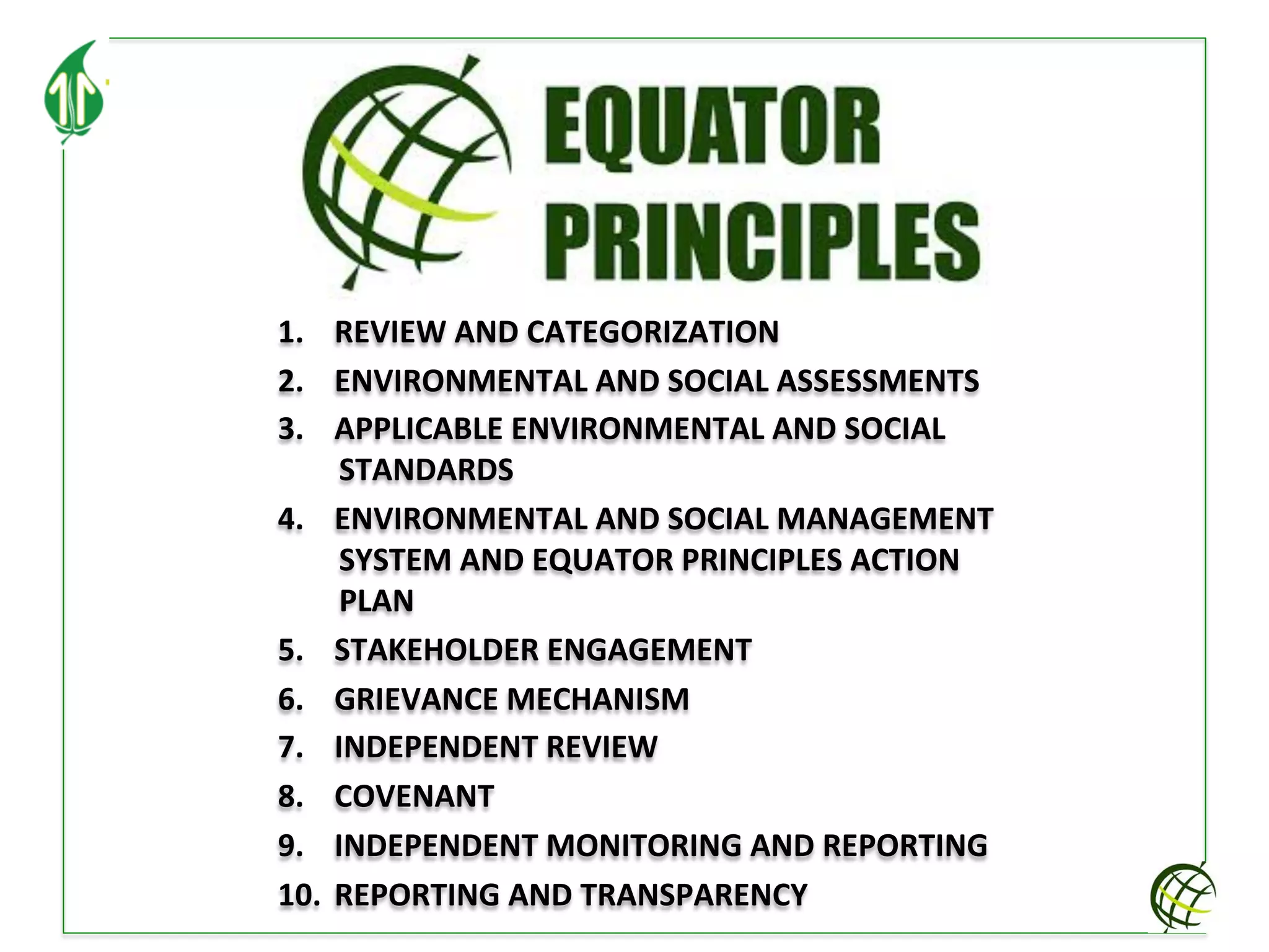 Equator principles presentation by tansheq | PDF