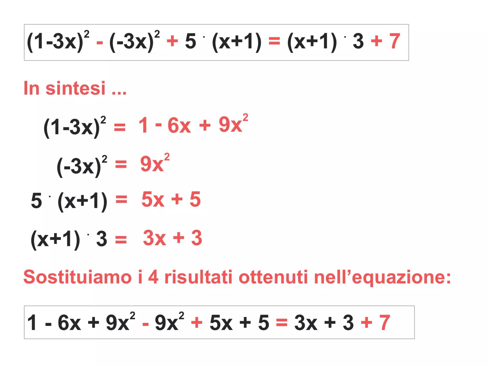 EQUAZIONI di PRIMO GRADO - ESEMPIO 1 | PDF