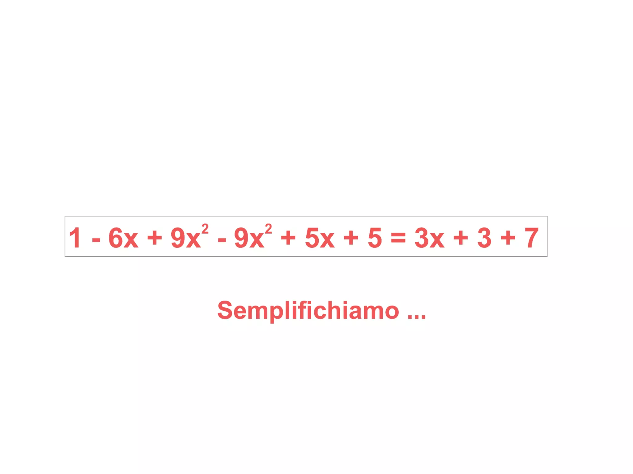 EQUAZIONI di PRIMO GRADO - ESEMPIO 1 | PDF