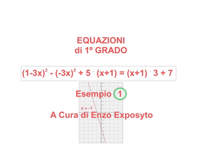 EQUAZIONI di PRIMO GRADO - ESEMPIO 1 | PDF