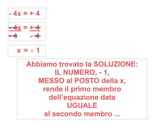 EQUAZIONI di PRIMO GRADO - ESEMPIO 1 | PDF