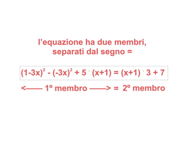 EQUAZIONI di PRIMO GRADO - ESEMPIO 1 | PDF