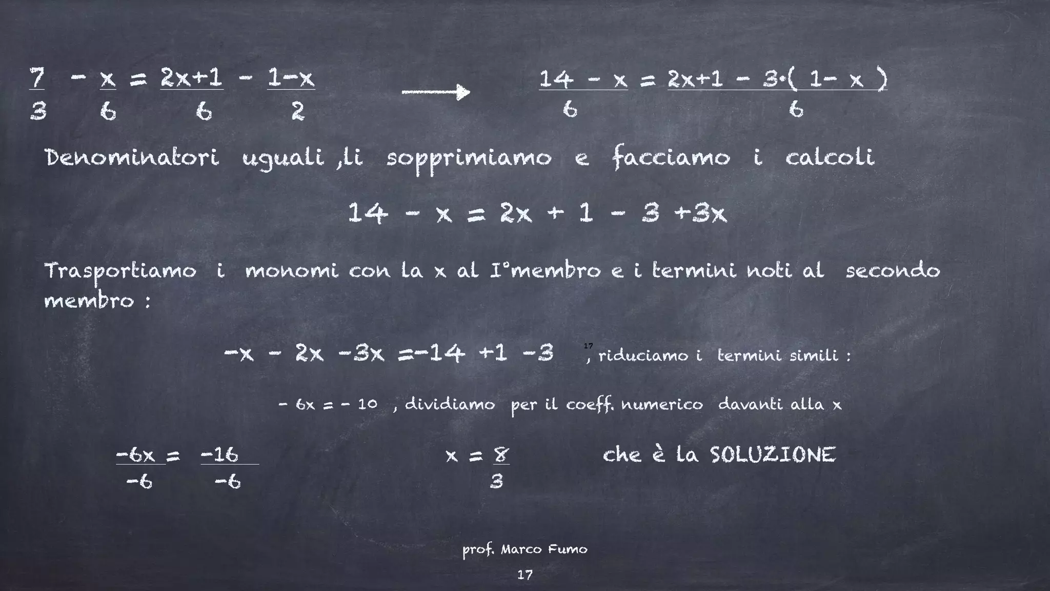 Equazionidi 1 grado prof fumo | PDF | Physics | Science