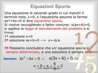 Equazioni di 2° grado | PPS