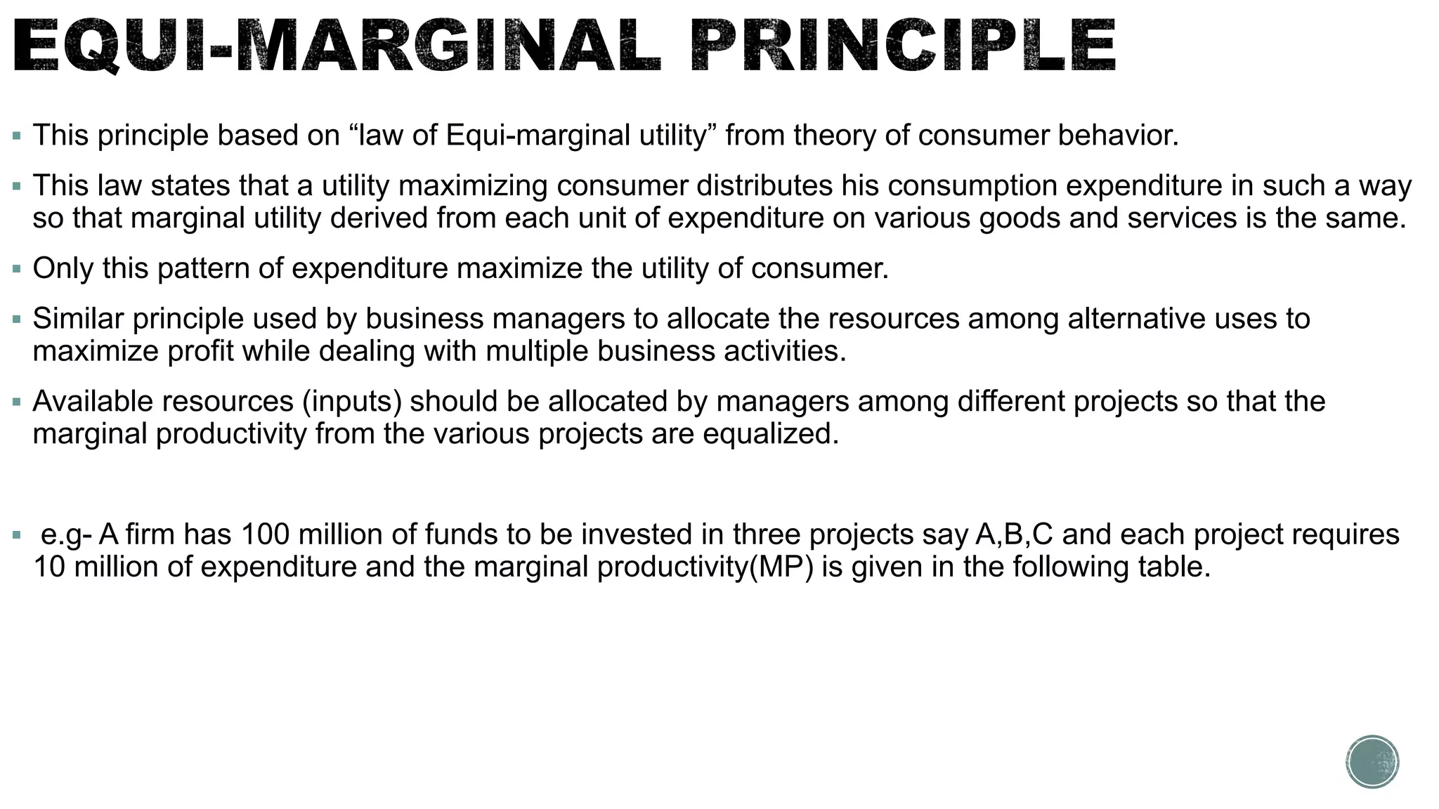 Equi marginal principle | PPTX