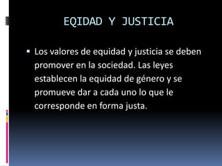 Equidad y justicia | PPTX