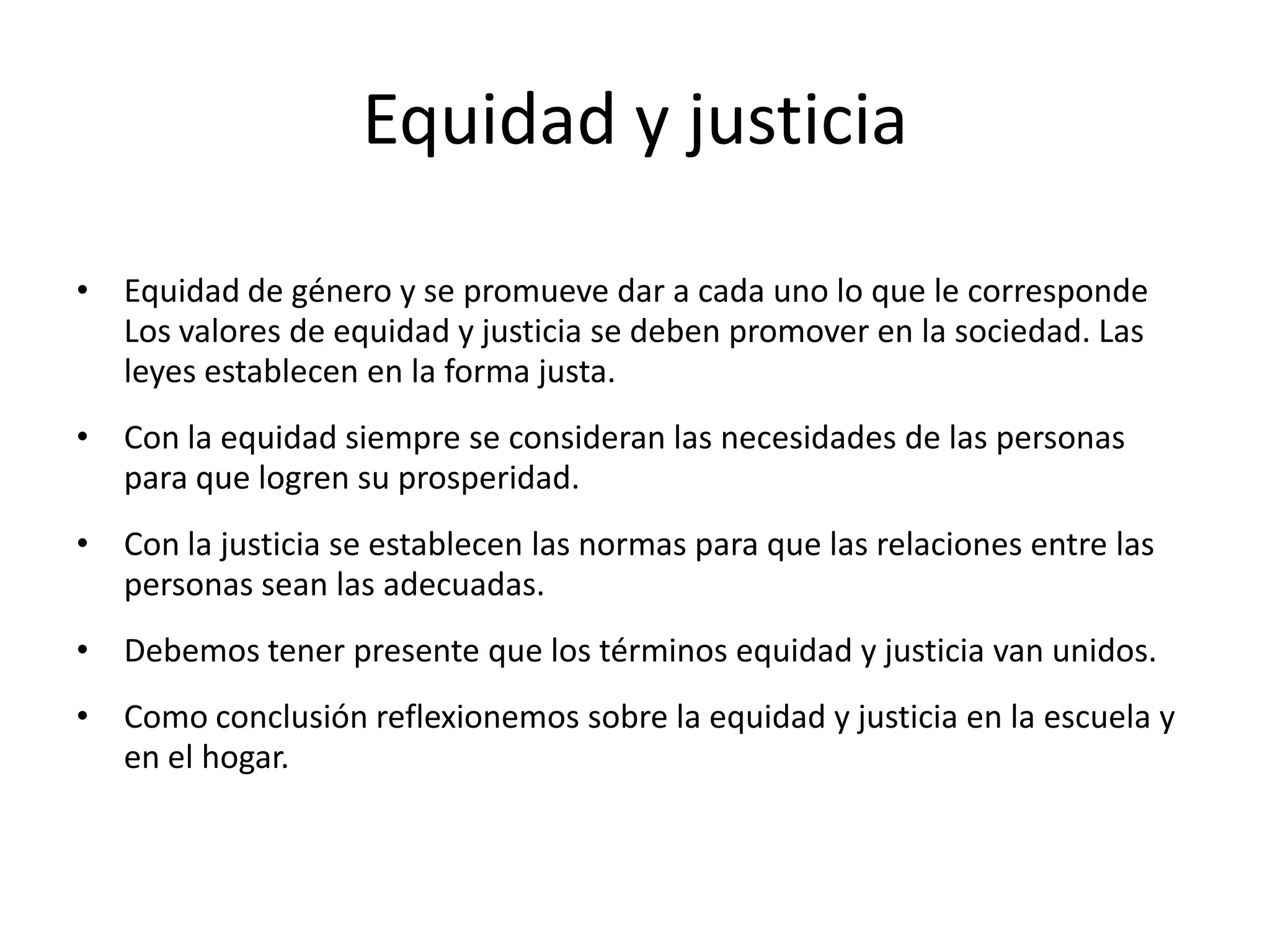 Equidad y justicia | PPTX