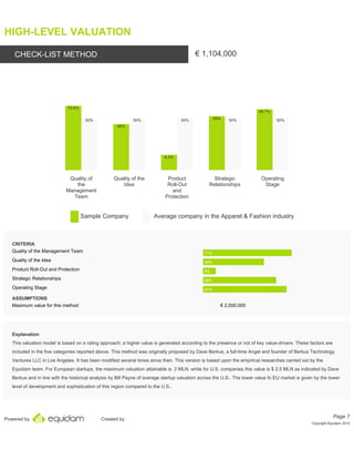 Company valuation report sample | PDF