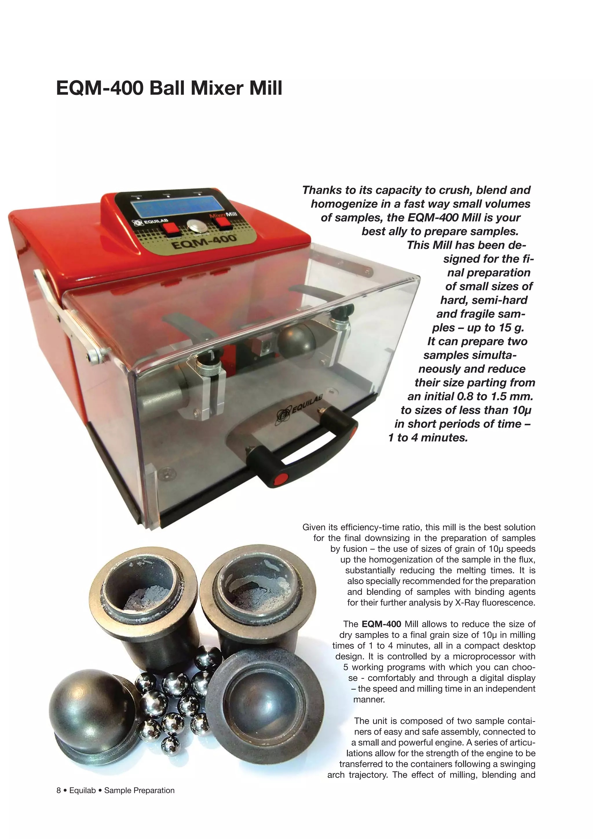 Equilab sample preparation equipment | PDF