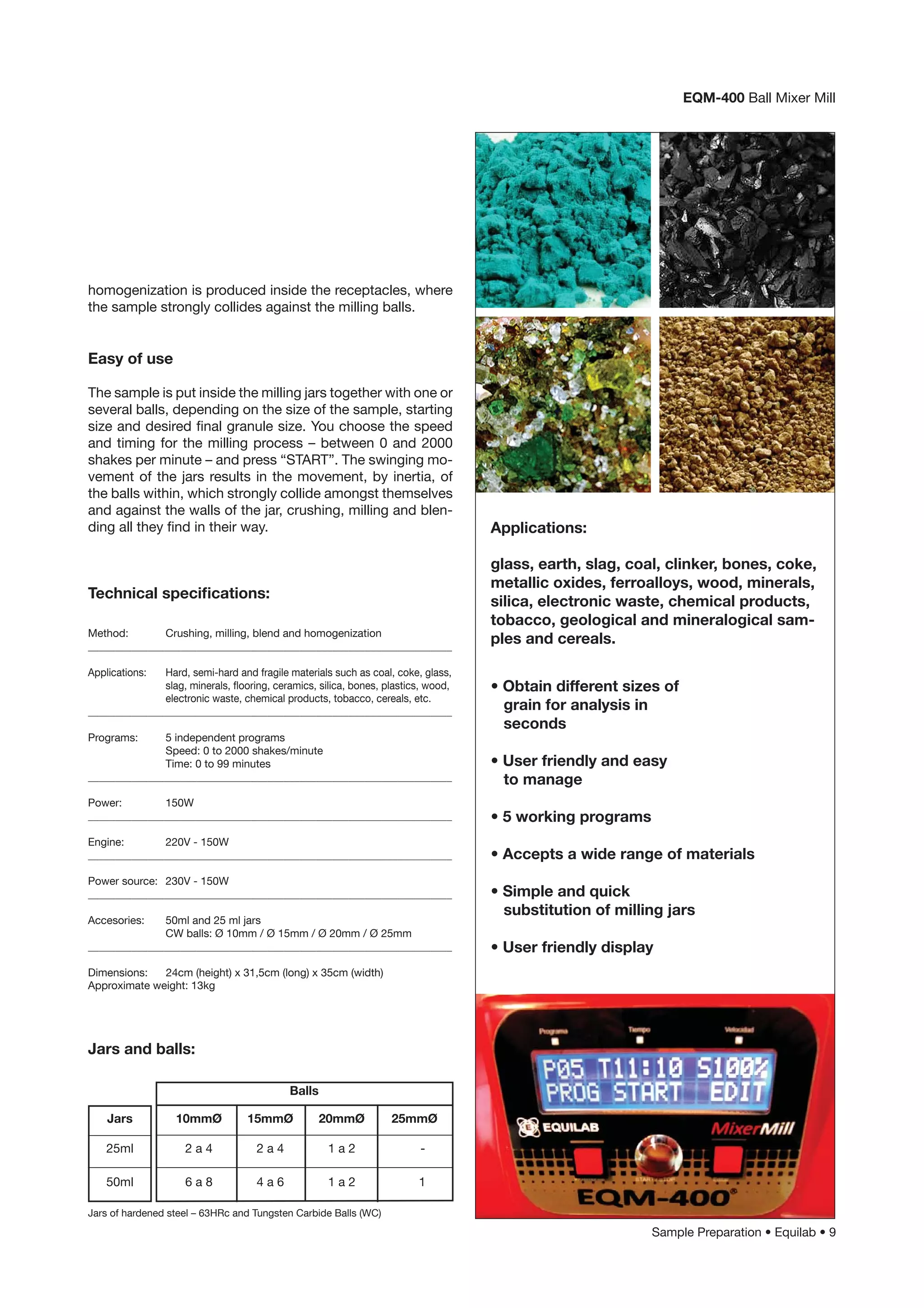 Equilab sample preparation equipment | PDF